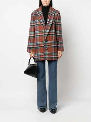 Dsquared2 Check-pattern Wool Coat