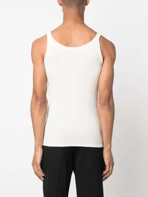 Saint Laurent Logo-embroidered Ribbed Tank Top