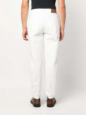 Brunello Cucinelli Logo-embroidered Straight-leg Jeans