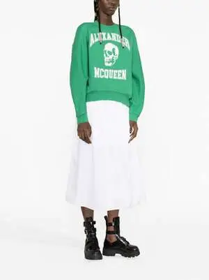 Alexander McQueen Skull-print Sweatshirt - Green