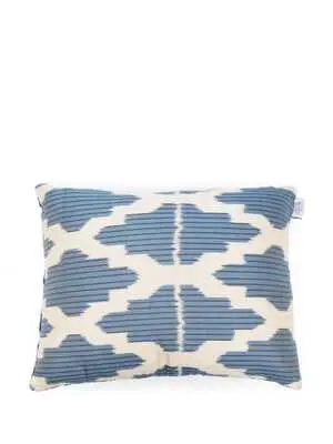 LES-OTTOMANS Jacquard Silk Velvet Cushion