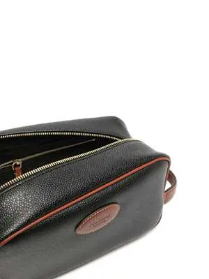 Mulberry Debossed Logo Leather Wash Bag