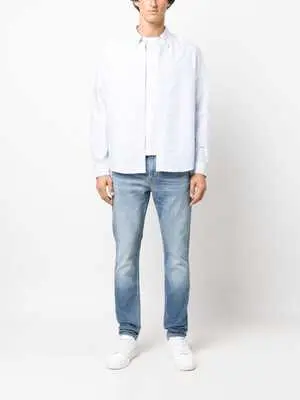 A.p.c. Striped Cotton Shirt - Blue