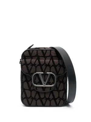 Valentino Garavani Toile Iconographe Canvas Shoulder Bag Brown