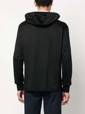 Kiton Logo-charm Hooded Jacket - Black