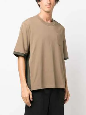 Sacai Colour-block Cotton T-shirt