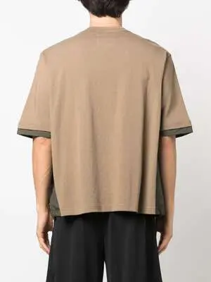 Sacai Colour-block Cotton T-shirt