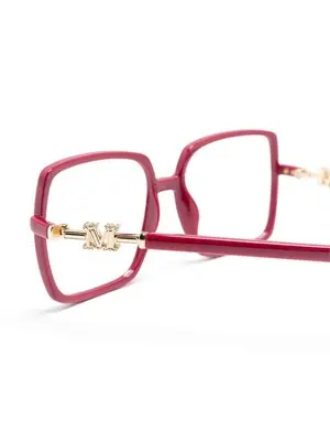 Max Mara Logo-plaque Square-frame Glasses