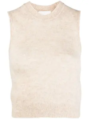 MARANT ETOILE Ametis Knitted Vest - Neutrals