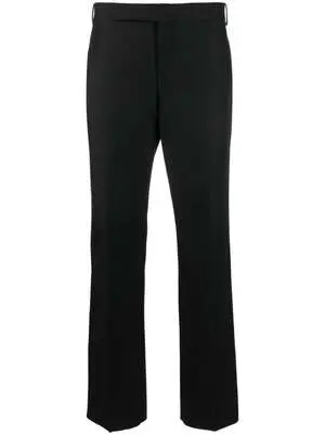 LARDINI Pressed-crease Tapered-leg Trousers