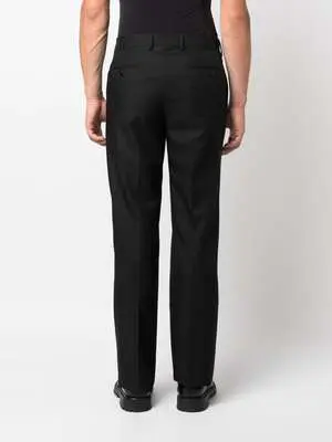 LARDINI Pressed-crease Tapered-leg Trousers