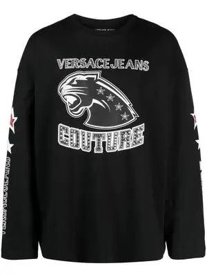 Versace Logo-print Long-sleeve Top