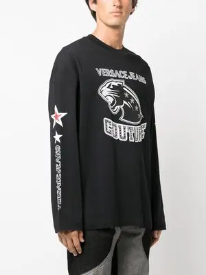 Versace Logo-print Long-sleeve Top