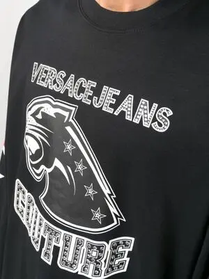 Versace Logo-print Long-sleeve Top