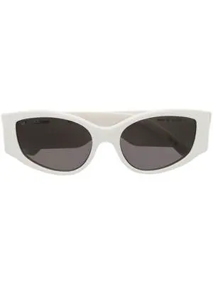 Balenciaga Logo Sunglasses - White