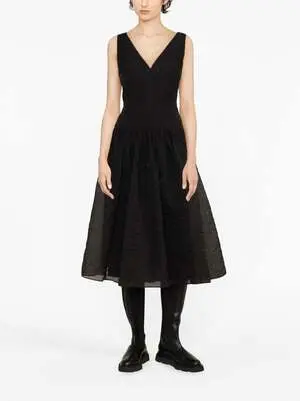 Erdem Crinkled-effect Silk Dress