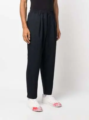 Marni Tapered-leg Wool Trousers - Blue