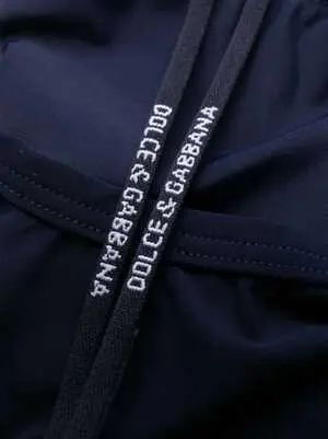 Dolce & Gabbana Logo-plaque Swim Trunks - Blue