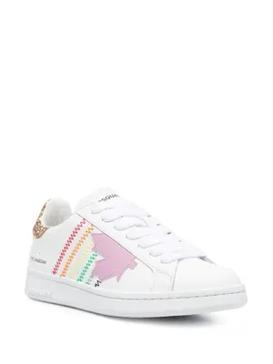 Dsquared2 Contrast-stitch Leather Sneakers