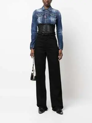 Dsquared2 Long-sleeve Bodice Denim Jacket