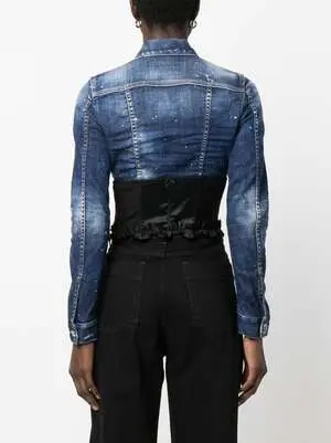 Dsquared2 Long-sleeve Bodice Denim Jacket