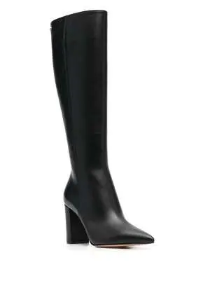 GIANVITO ROSSI 90mm Point-toe Leather Boots