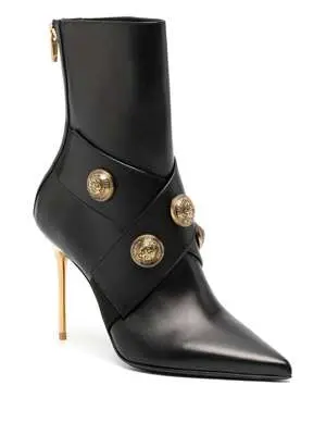 Balmain Pointed-toe Leather Boots