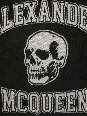 Alexander McQueen Intarsia-knit Logo Wool Scarf