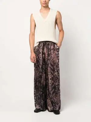PIERRE-LOUIS MASCIA Kamut Silk Trousers - Brown