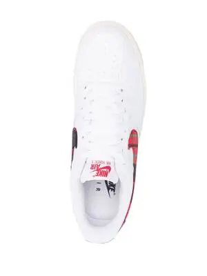 Nike Air Force 1 Low Plaid Sneakers - White