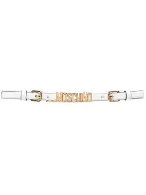 Moschino Logo Plaque Chain Belt - Yellow