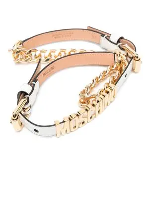 Moschino Logo Plaque Chain Belt - Yellow