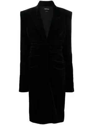 Women's Plunged V-Neck Shirt Dresses