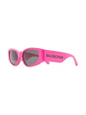 Balenciaga Logo-print Rectangle-frame Sunglasses