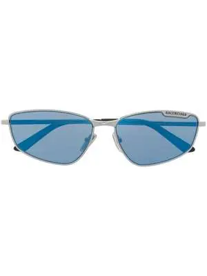 Balenciaga Logo-engraved Sunglasses - Gold