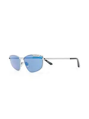 Balenciaga Logo-engraved Sunglasses - Gold