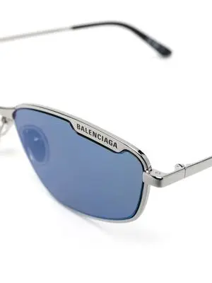 Balenciaga Logo-engraved Sunglasses - Gold