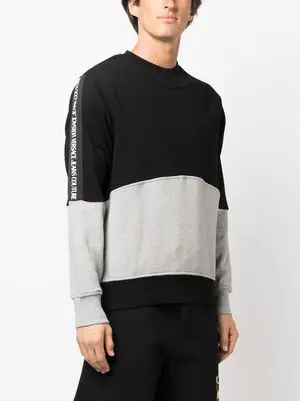 Versace Logo Tape Colour-block Sweatshirt