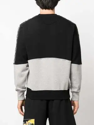 Versace Logo Tape Colour-block Sweatshirt