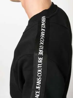 Versace Logo Tape Colour-block Sweatshirt