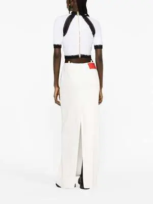 Balmain Button-embellished Tweed Crop Top