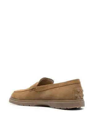 TOD'S Ibrido Tonal-stitching Loafers - Brown