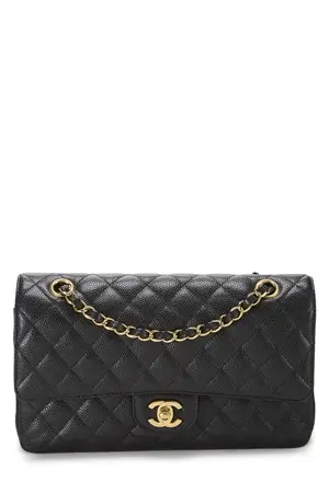 CHANEL Chanel Quilted Caviar Classic Double Flap Medium