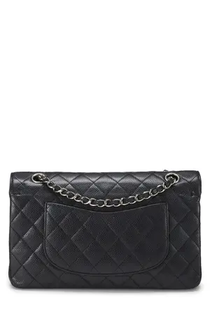 Chanel Quilted Caviar Classic Double Flap Medium - Black
