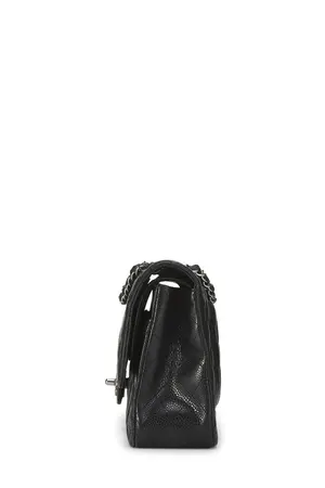 Chanel Quilted Caviar Classic Double Flap Medium - Black