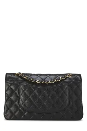 Chanel Quilted Caviar Classic Double Flap Medium - Black