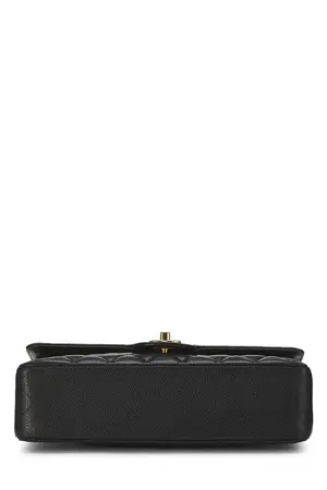 Chanel Quilted Caviar Classic Double Flap Medium - Black