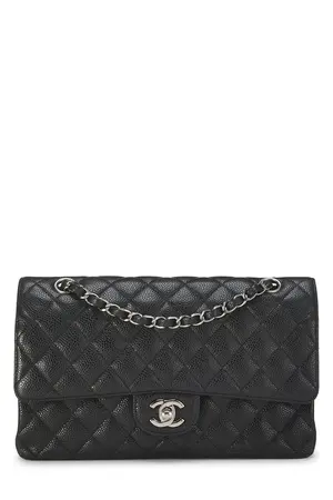 CHANEL Chanel Quilted Caviar Classic Double Flap Medium