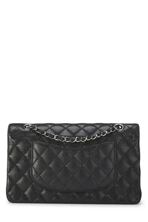Chanel Quilted Caviar Classic Double Flap Medium - Black