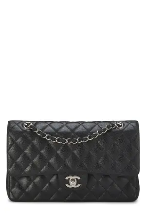 CHANEL Chanel Quilted Caviar Classic Double Flap Medium